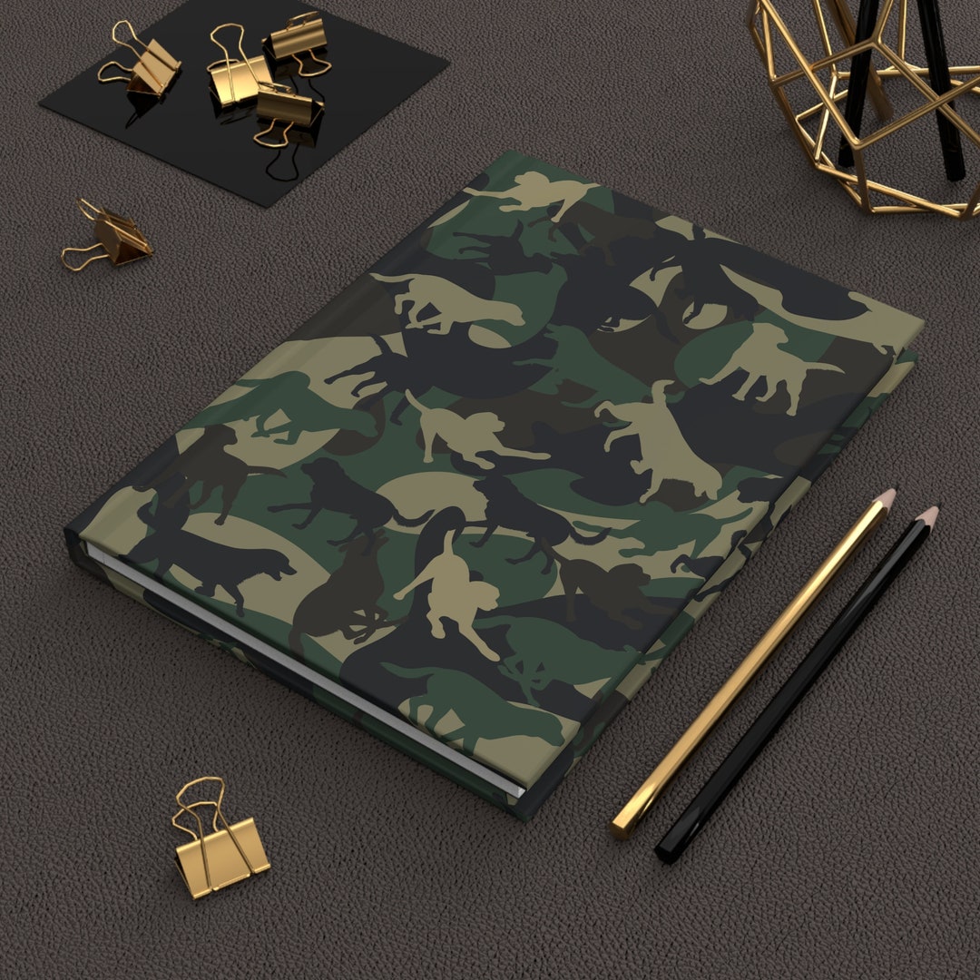 Hunter Green Labrador Camo Journal - Camouflage Stylish Lab Inspired ...