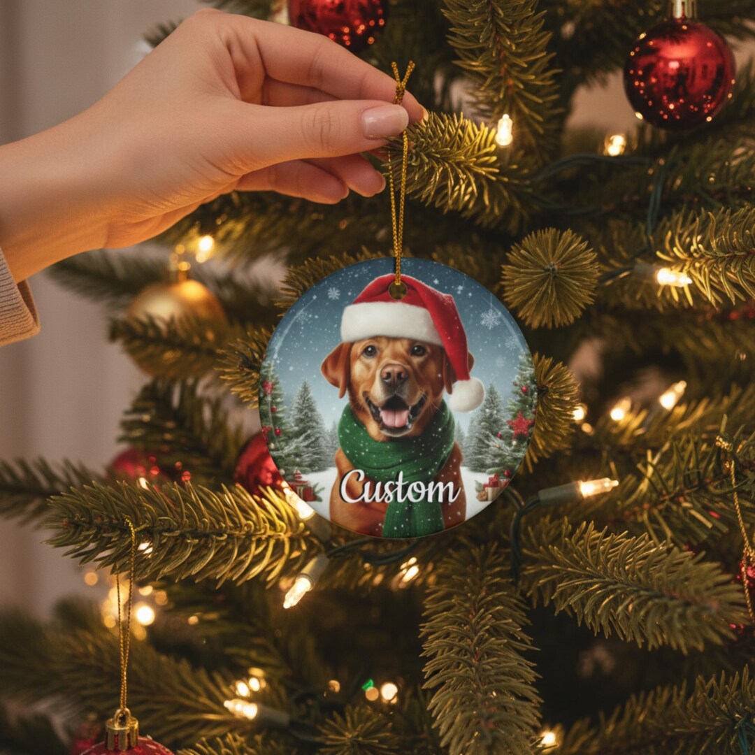 Personalized Fox Red Lab Christmas Ornament, Fox Red Lab Holiday Decor ...