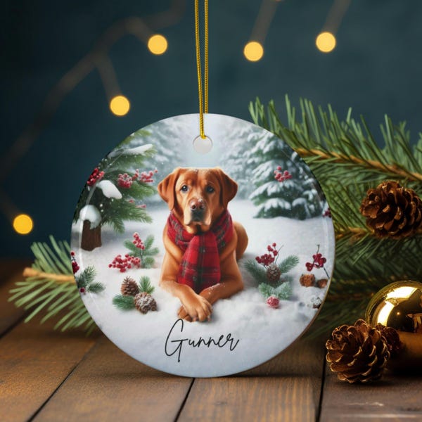 Fox Christmas Ornament - Etsy