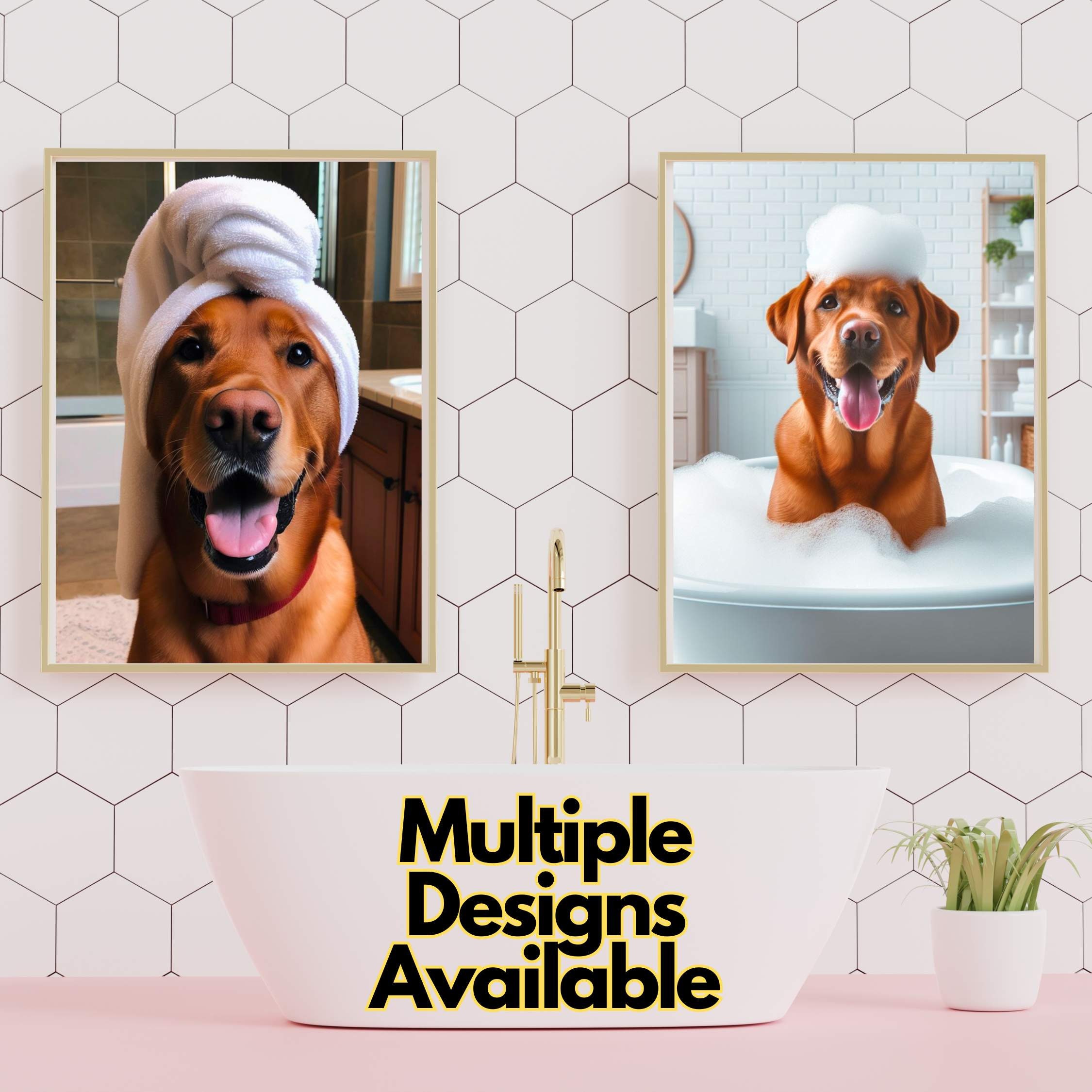 Fox Red Labrador Bathroom in the Tub Poster Print - Etsy