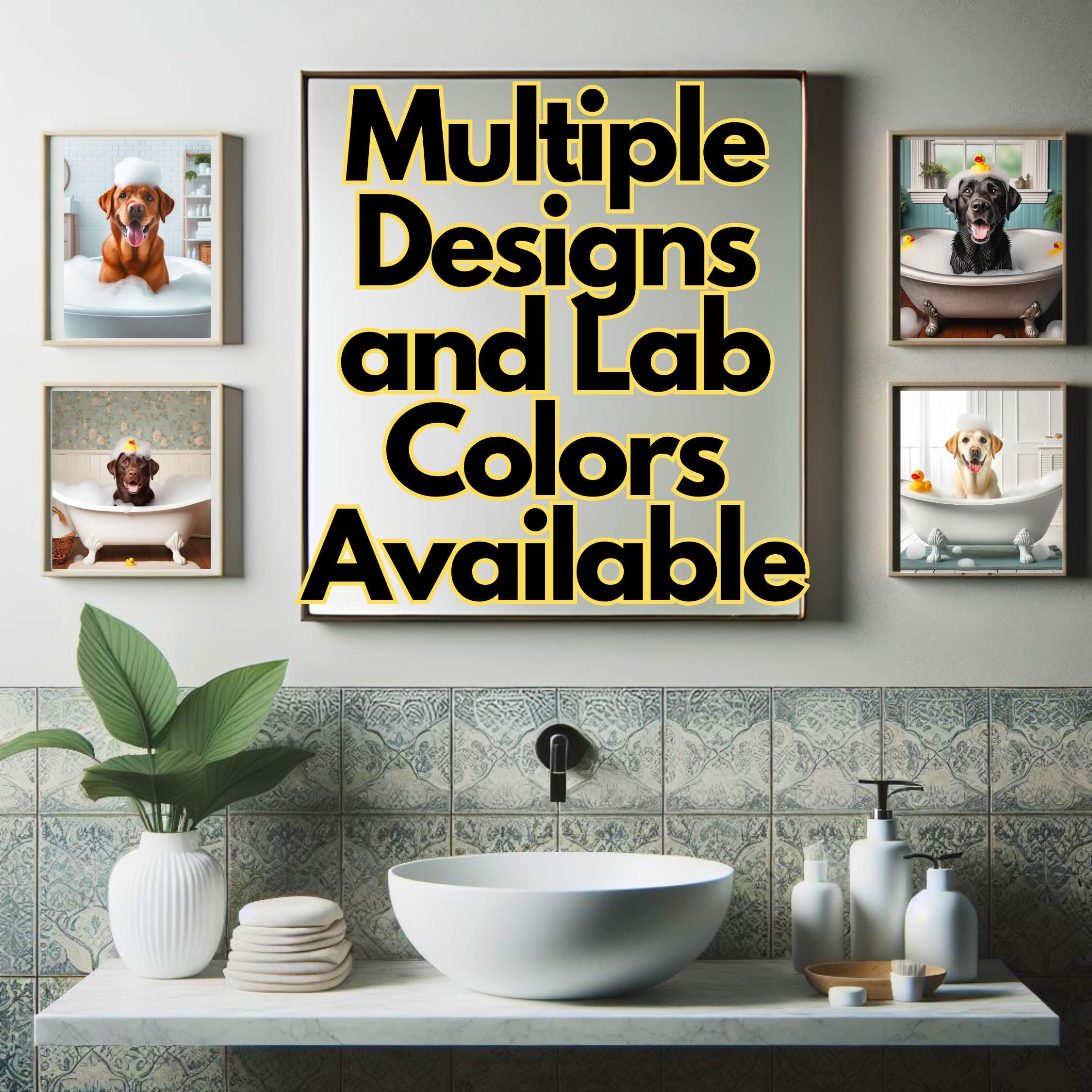 Yellow Lab in the Tub With a Rubber Ducky Poster Print Yellow Labrador ...