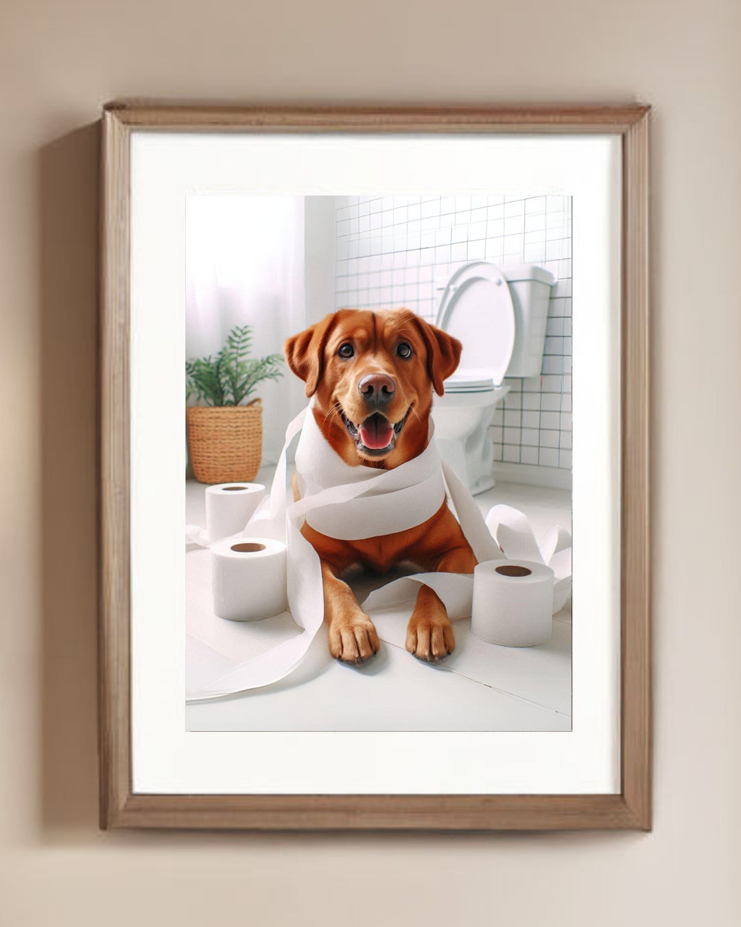 Fox Red Lab Bathroom Wall Art Fox Red Lab Humor Poster Print Fox Red ...