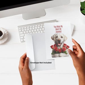 White Lab Valentine’s Day Card, Printable Dog Valentine, Downloadable ...