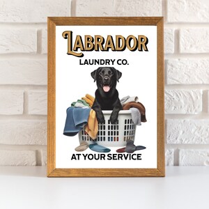 Black Lab Laundry Wall Art for Laundry Room Lab Print for Laundry Room ...