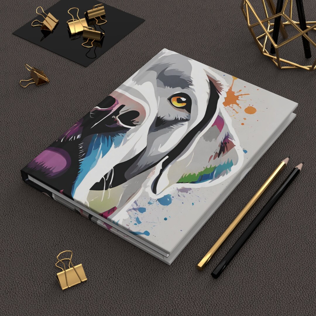 Silver Lab Journal With Pop Art Paint Splat Hardcover Journal Matte ...