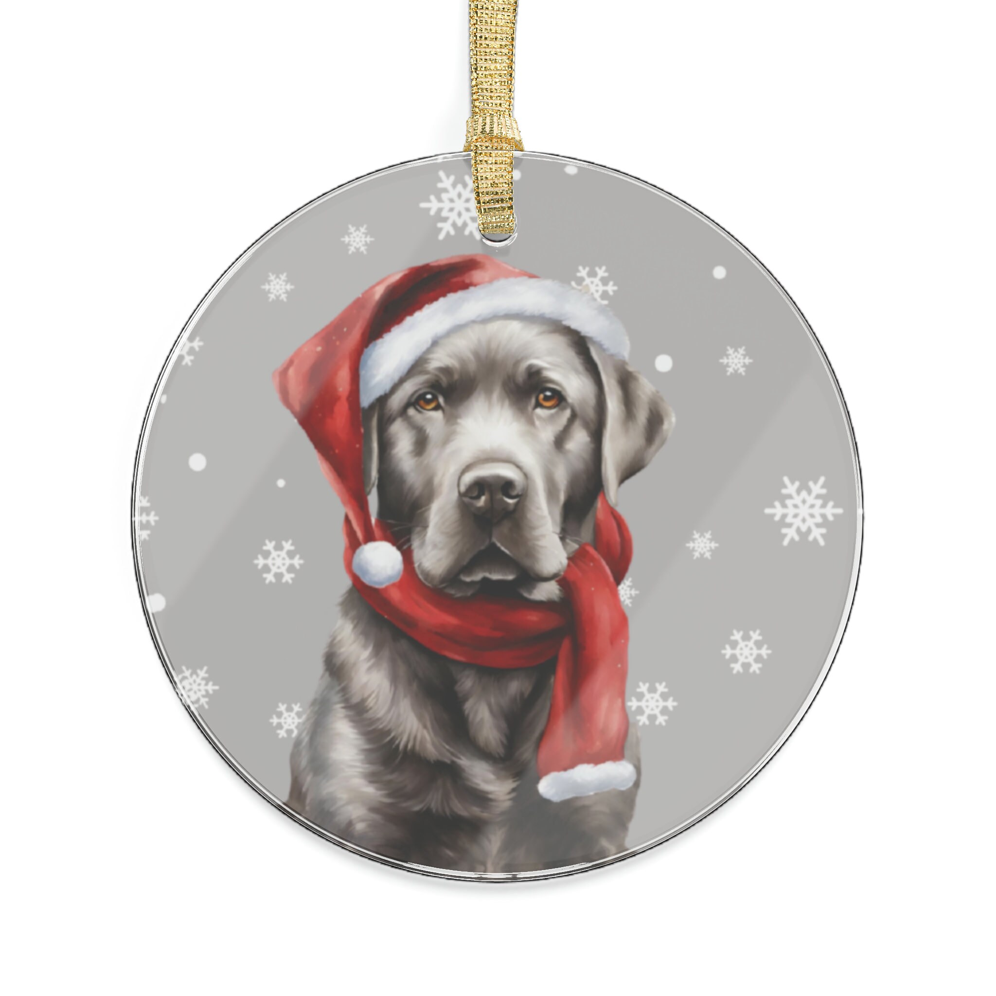 Silver Lab Ornament Acrylic Christmas Decoration Ornaments Dog Mom Tree ...