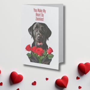 Black Lab Valentine’s Day Card, Printable Dog Valentine, Downloadable ...