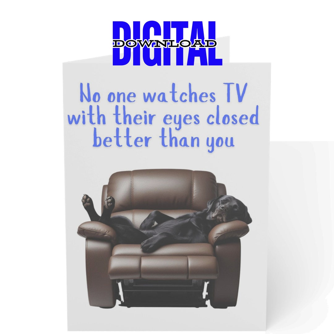 Black Lab Fathers Day Card, Dog Dad Card, Lab Dad, Digital Instant ...