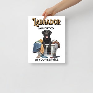 Black Lab Laundry Wall Art for Laundry Room Lab Print for Laundry Room ...