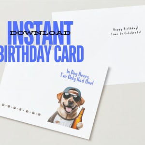Yellow Lab Birthday Card for Lab Mom Gift for Lab Lover Humor Dog Beer ...