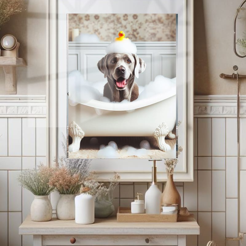 Black Lab Bathtub Art - Etsy