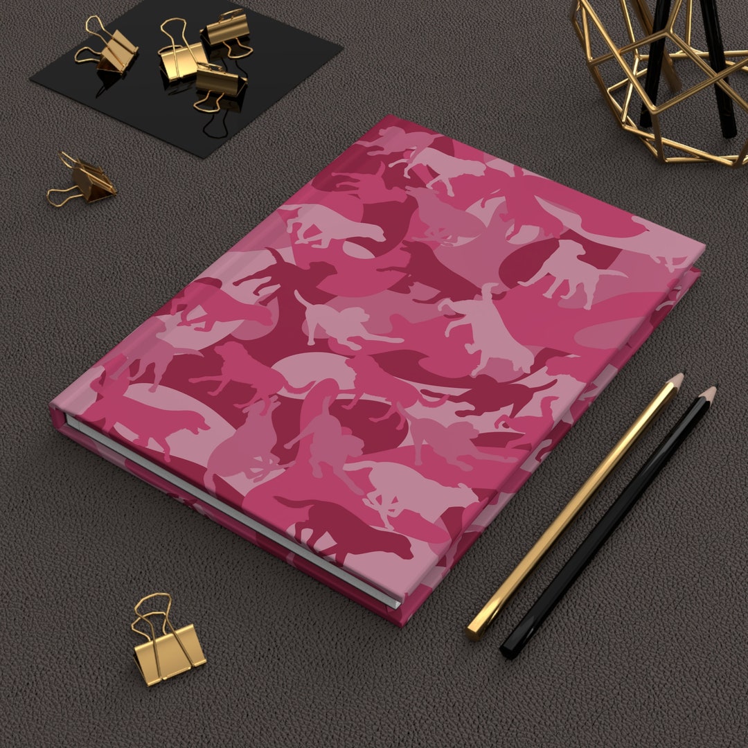Pink Labrador Camo Journal - Camouflage Stylish Lab Inspired Journaling ...