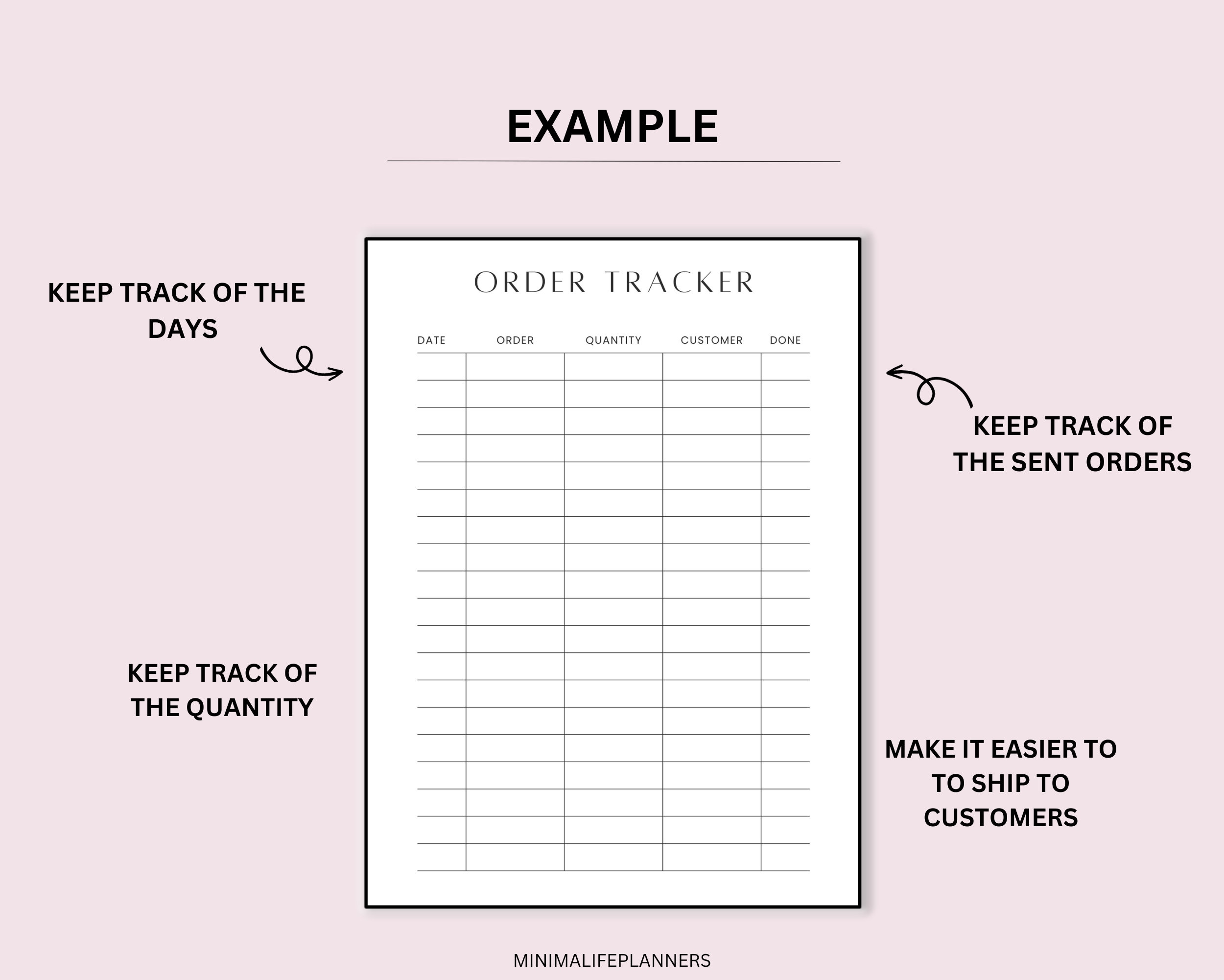 Order Tracker Printable Small Business Supplies Sheet - Etsy