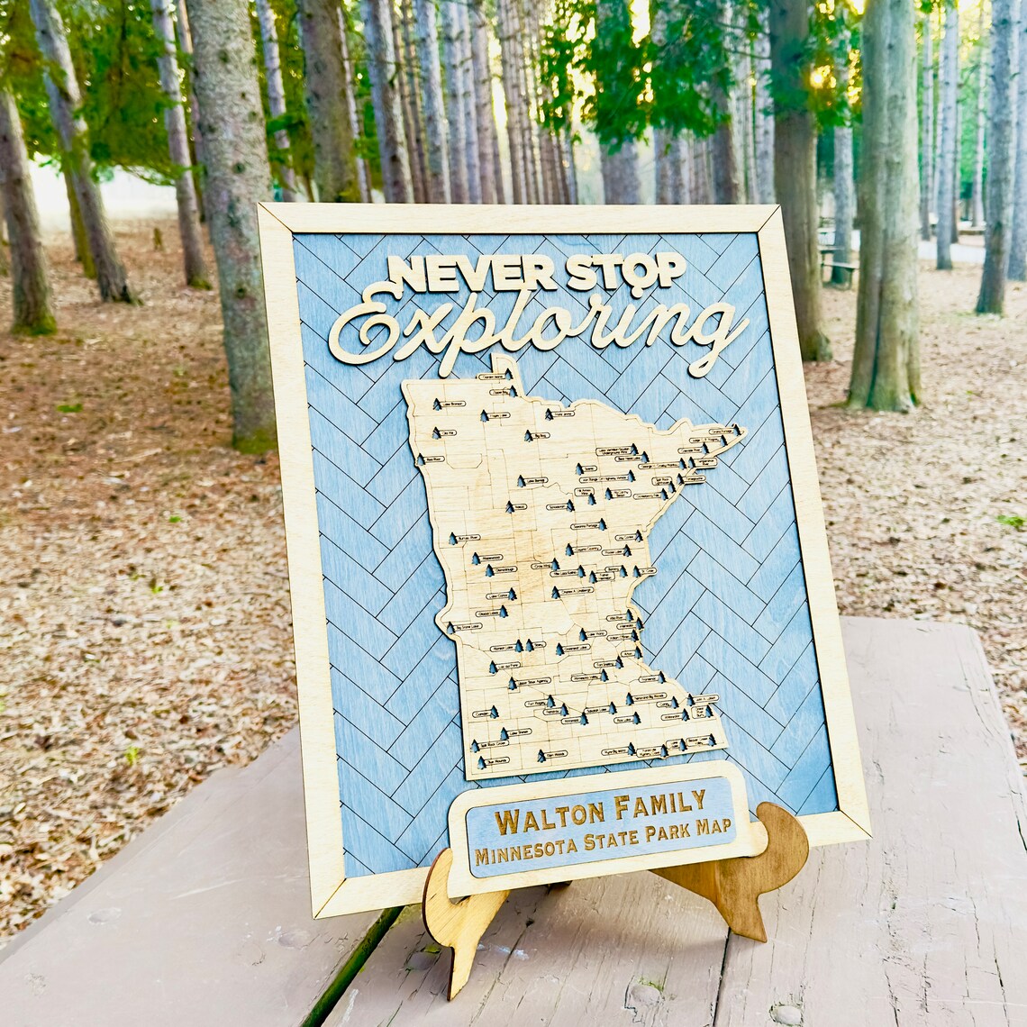 Custom Minnesota State Parks Travel Map Personalized Minnesota Tracker Map Gift for Midwesterner ...