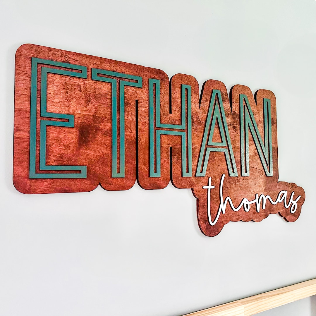 Large Custom Name Sign for Nursery | Personalized Kids Room Decor ...
