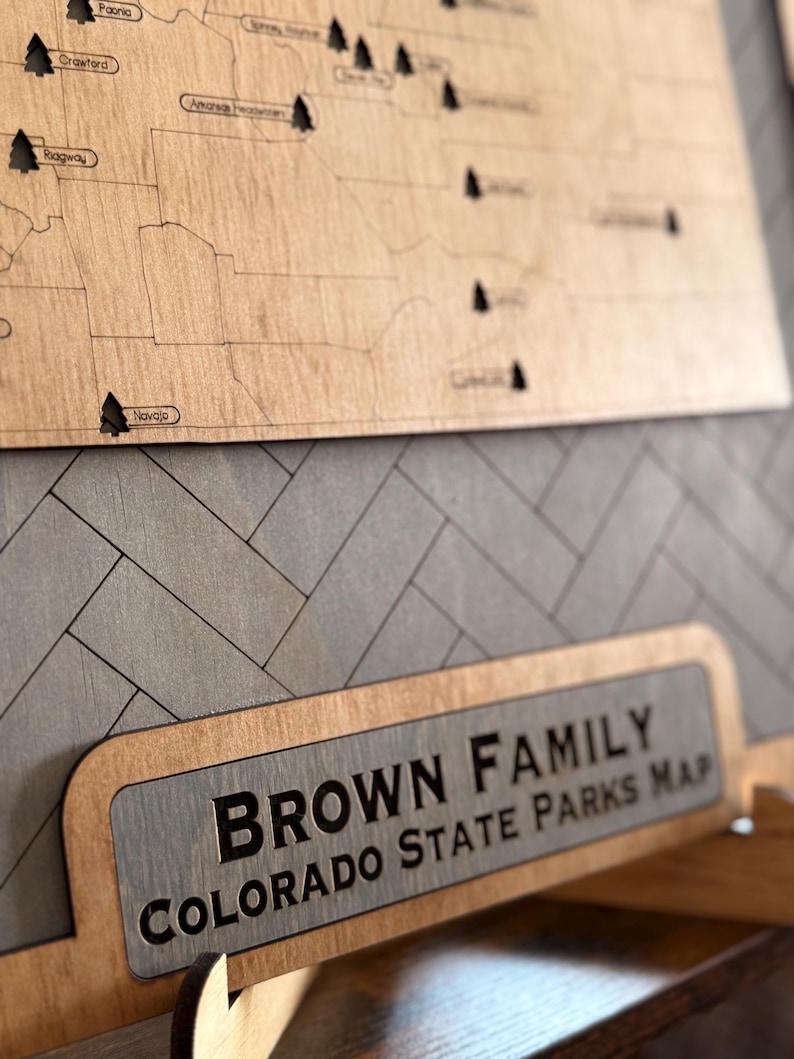 Custom Colorado State Parks Map: Personalized Travel Tracker, Birch ...