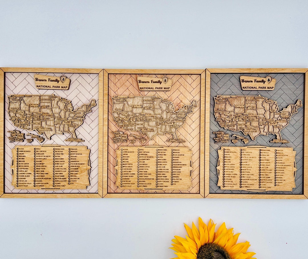 USA National Parks Adventure Map | Personalized Decor | National Parks ...