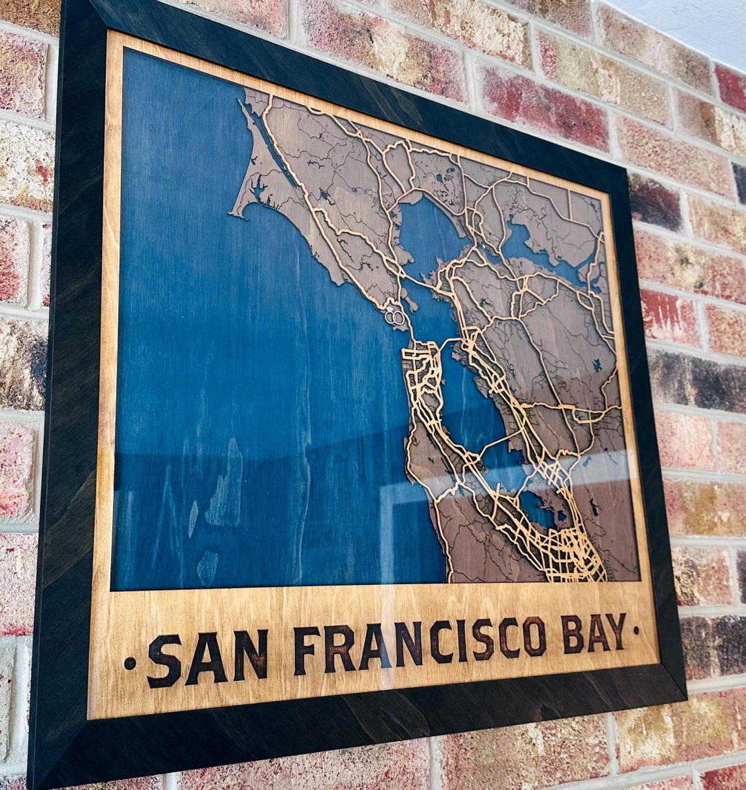 Custom Layered Wood Map: Personalized City, Lake, or Location Wall Art ...
