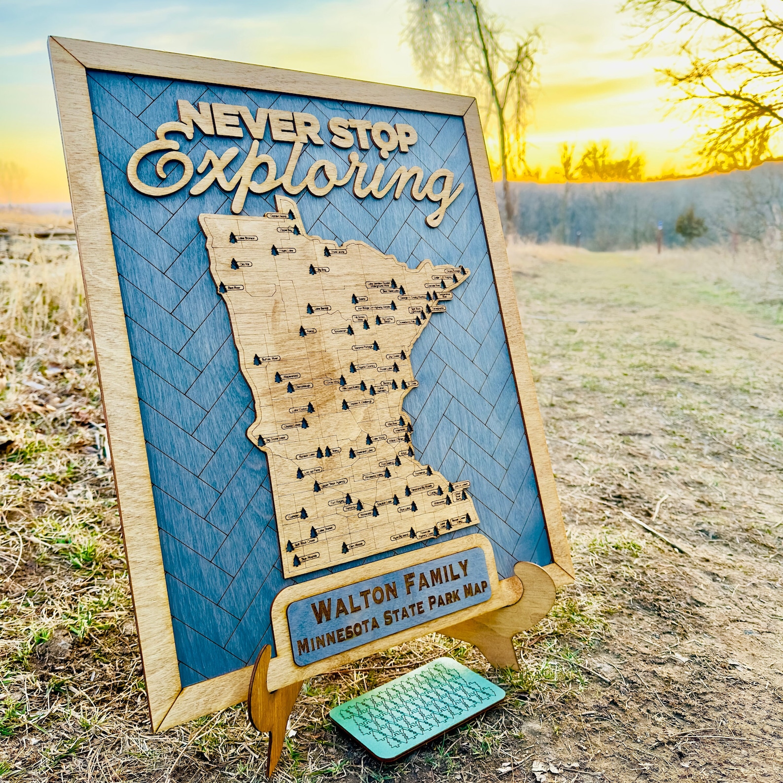 Custom Minnesota State Parks Travel Map | Personalized Minnesota ...