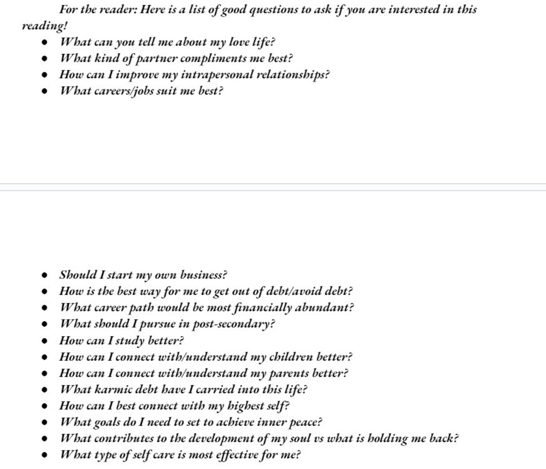 Question Specific Nata Chart Reading - Etsy