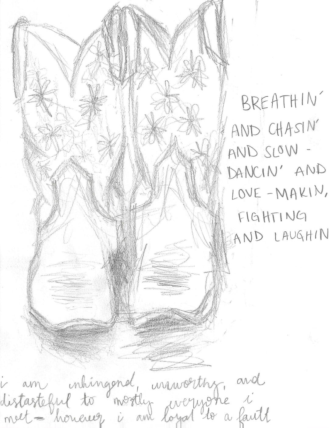 Fear and Friday's Poem Art Drawing Digital Print - Etsy