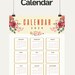 2024 Printable Flowers Calendar A4 - Etsy