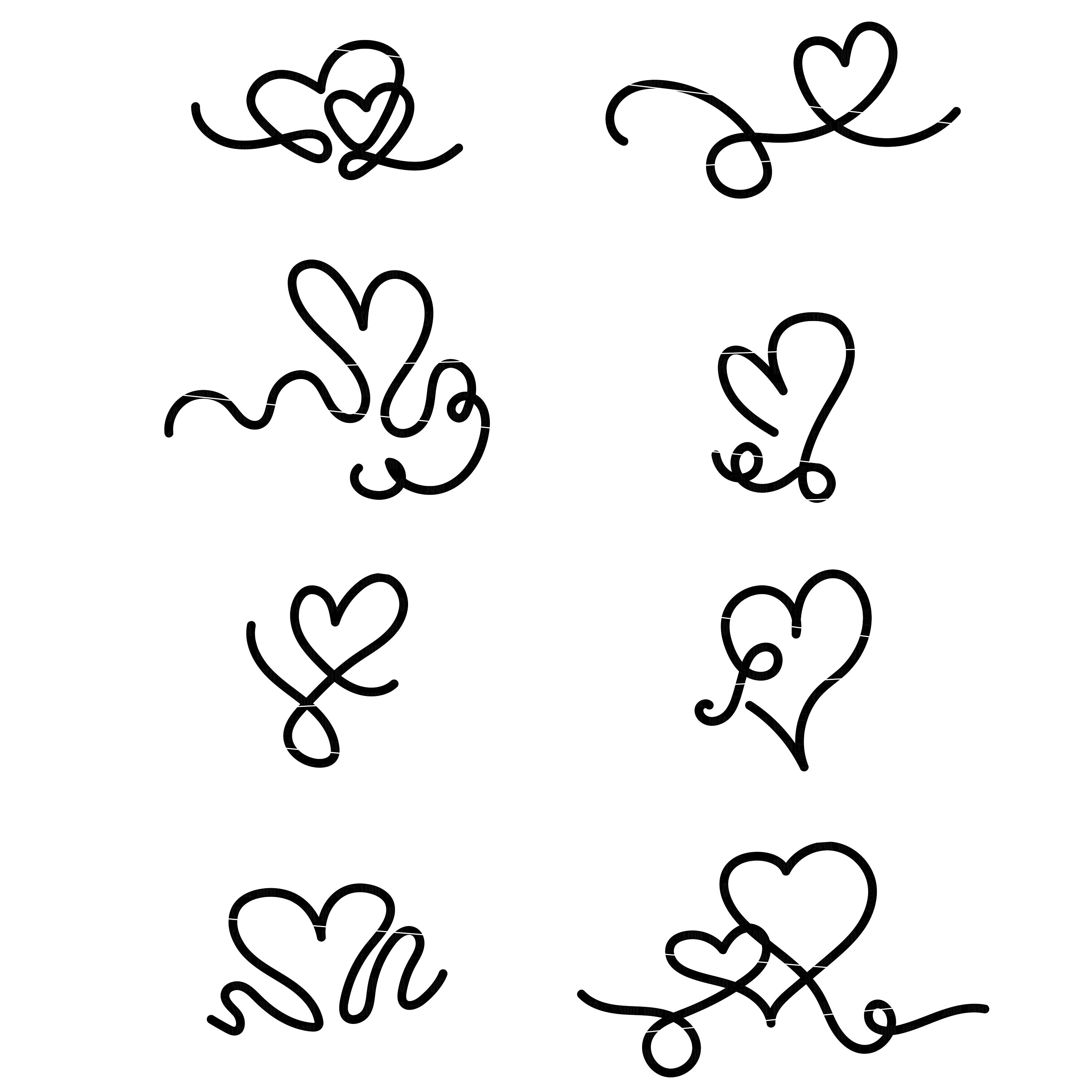 30 Heart Hand Drawn Part-50, Svg, Dxf, Png, Eps Files for Cricut ...