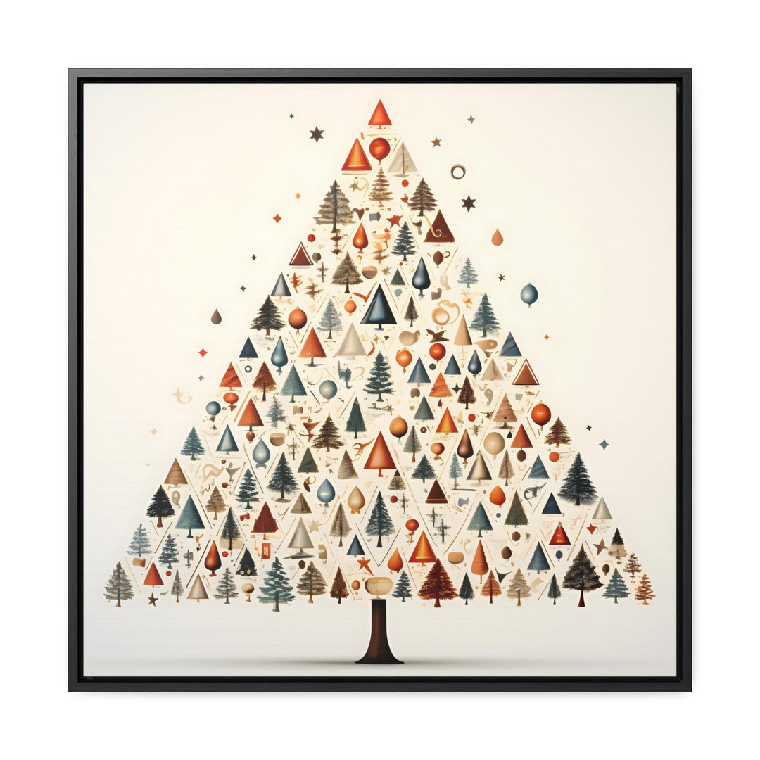 Mid-century Modern Christmas Tree Gallery Canvas Wraps Square - Etsy