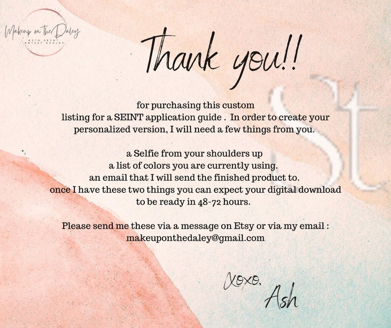 SEINT Makeup Placement Guide - Custom - Etsy