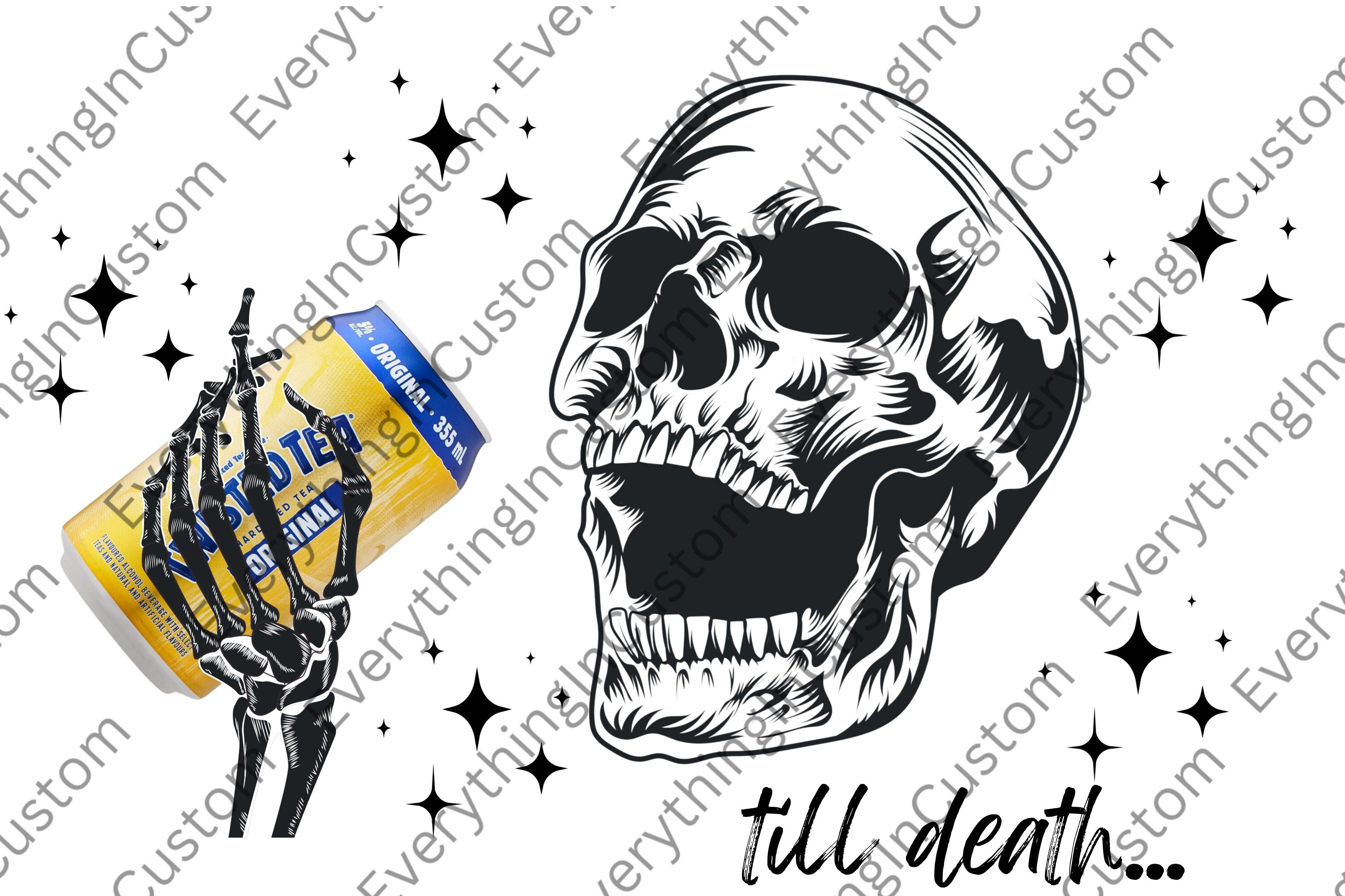 Til Death Twisted Tea PNG, Skeleton Twisted Tea PNG, Halloween Twisted ...