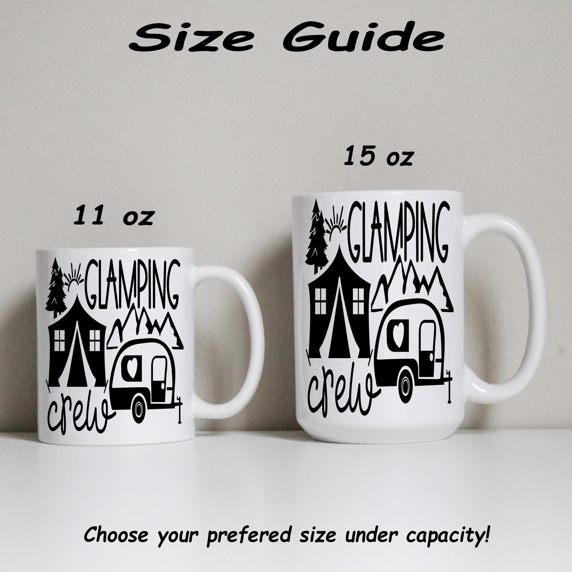 Glamping Crew Mug – Camper Trailer & Tent Coffee Cup With Pine Trees ...