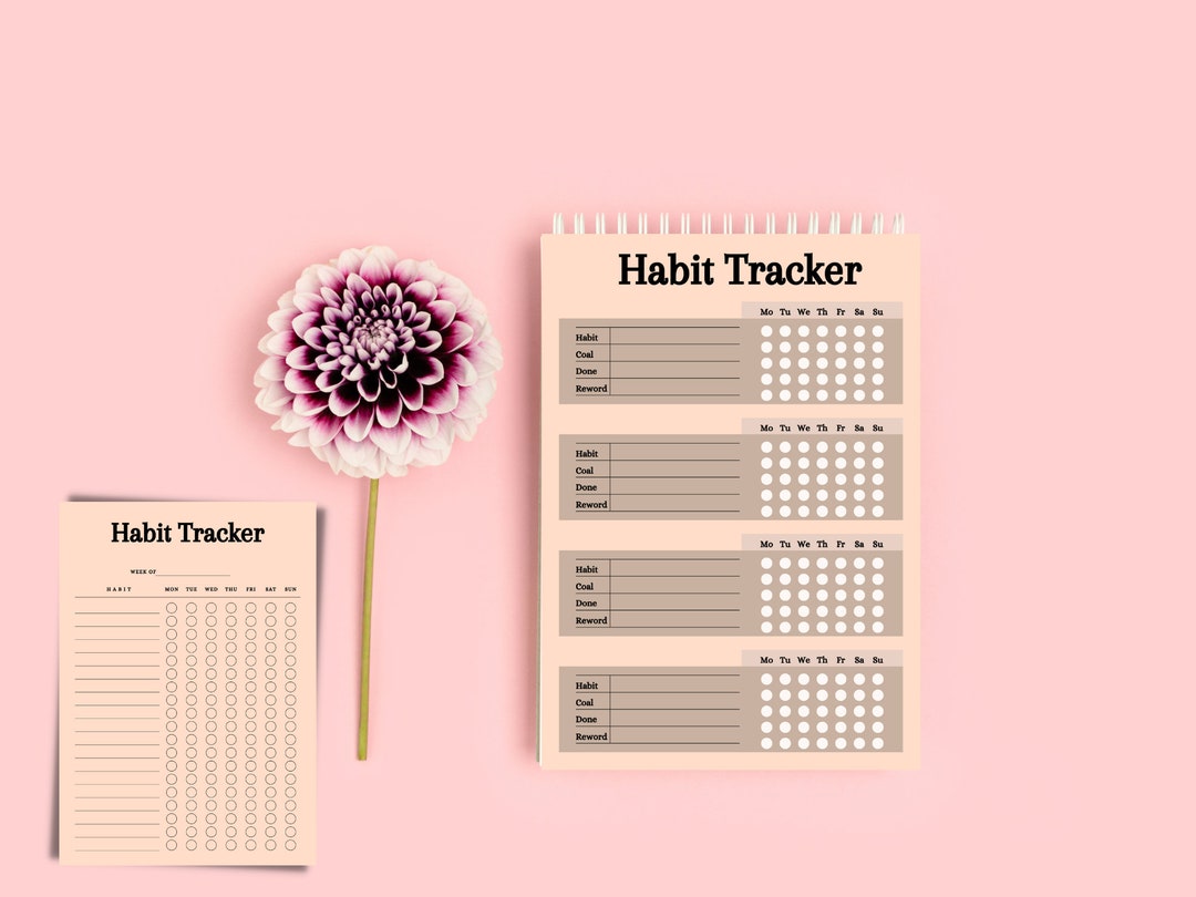 Printable Habit Tracker Sheet - Daily Routine Planner - Goal Setting ...