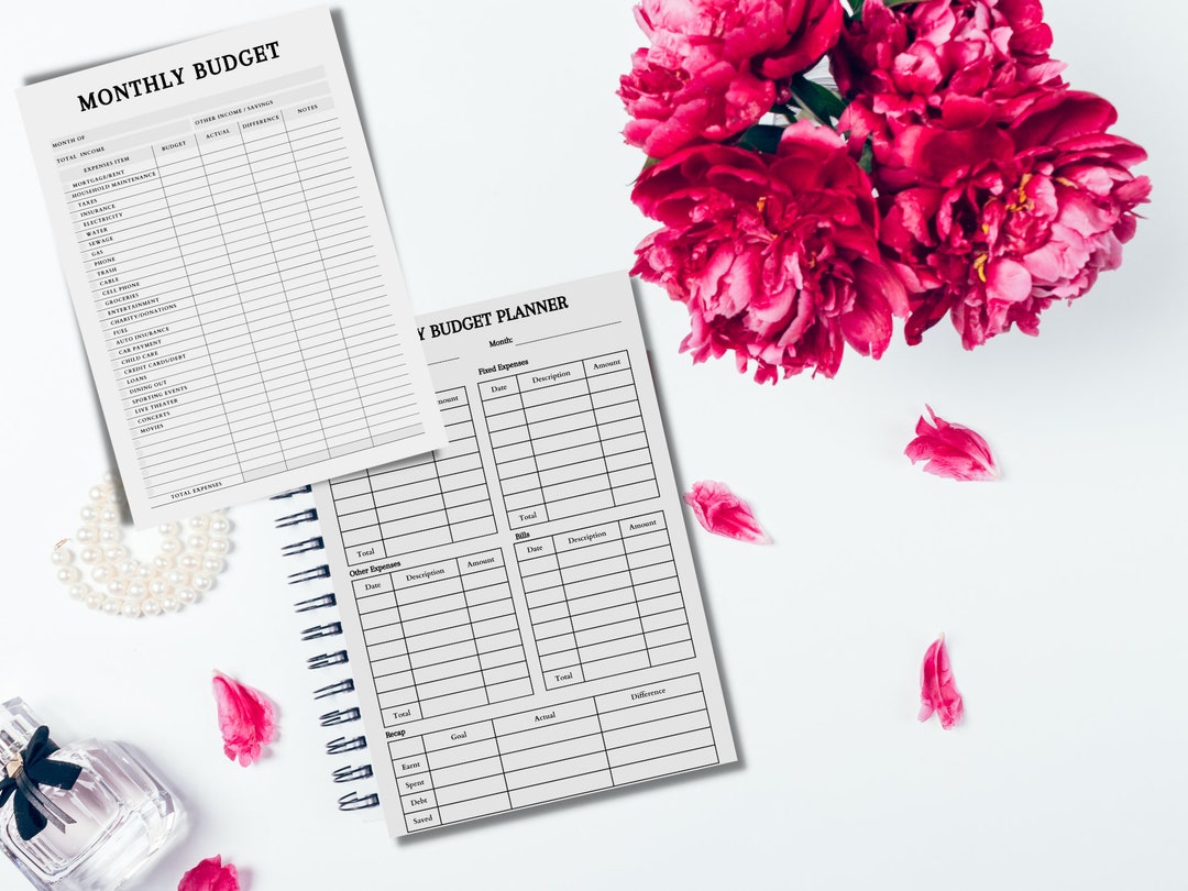 Printable Monthly Budget Planner | Expense Tracker | Financial ...