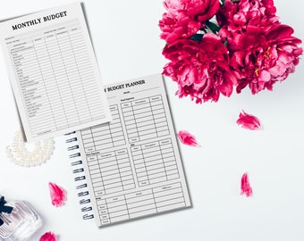 Printable Budget Planner | Monthly Expense Tracker | Finance Organizer ...