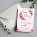 Pink Gold Free Wedding Invitation Card Template - Printable Elegant ...