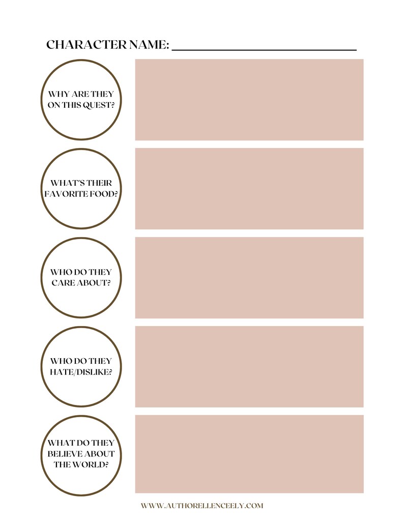 Character & Worldbuilding Deep Dive Worksheets - Plan Out Your Book's ...