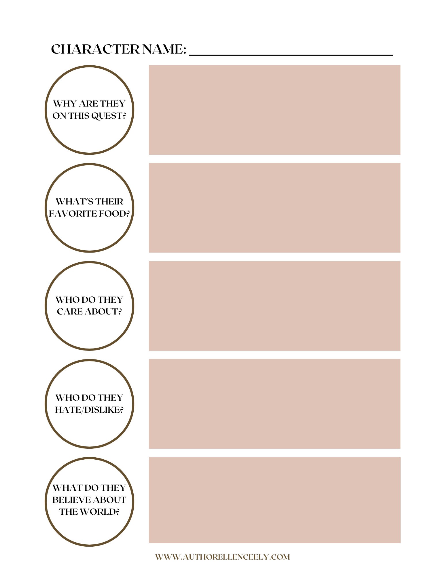 Character & Worldbuilding Deep Dive Worksheets - Plan Out Your Book's ...