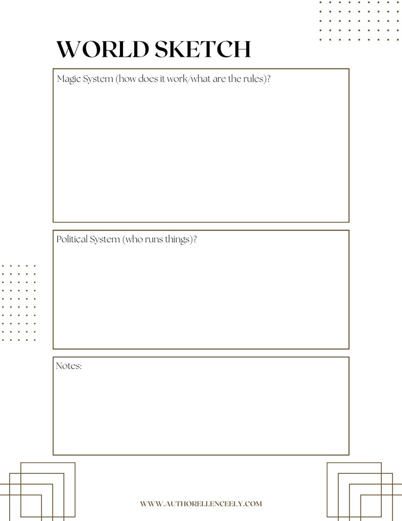 Character & Worldbuilding Deep Dive Worksheets - Plan Out Your Book's ...