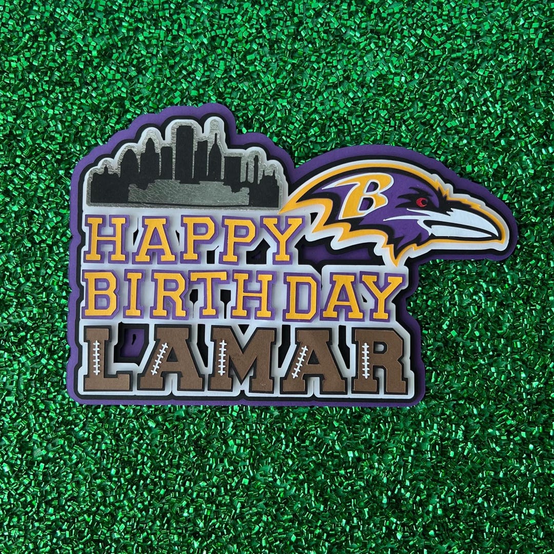 Baltimore Ravens Birthday Cake Topper - 16th Birthday 18th Birthday ...