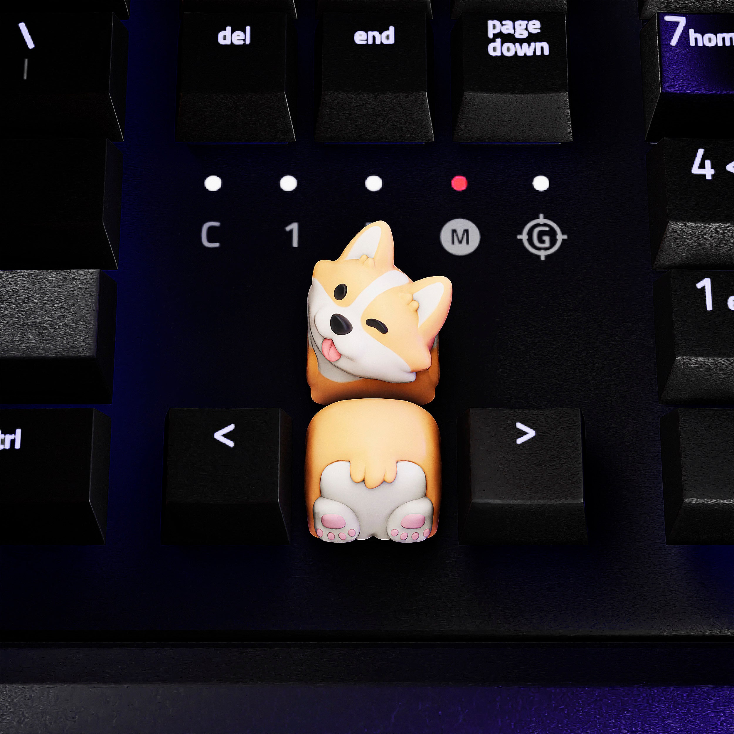 Puppy Corgi Keycaps Mechanical Keyboard Keycap Set of 2 Hiko 3D Keycap ...