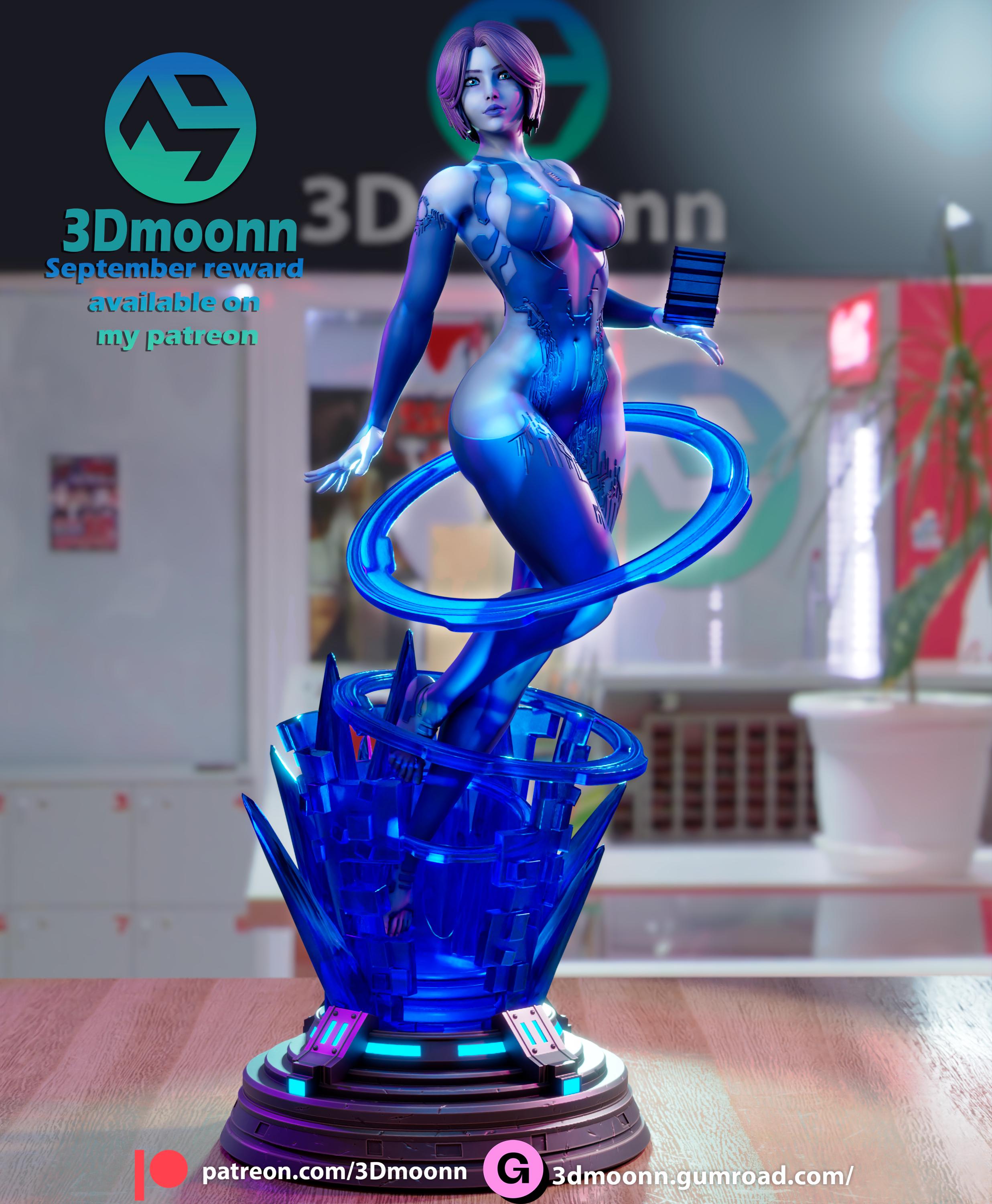 Cortana Halo Large Scale Professionally Painted Unpainted Model Kits Gaming Anime Media Figurine 8K 3D Resin Print Etsy Canada