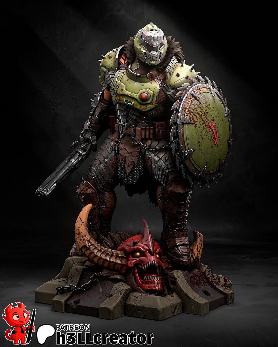 Doomguy - Doom the Dark Ages - Large Scale Professionally Painted ...