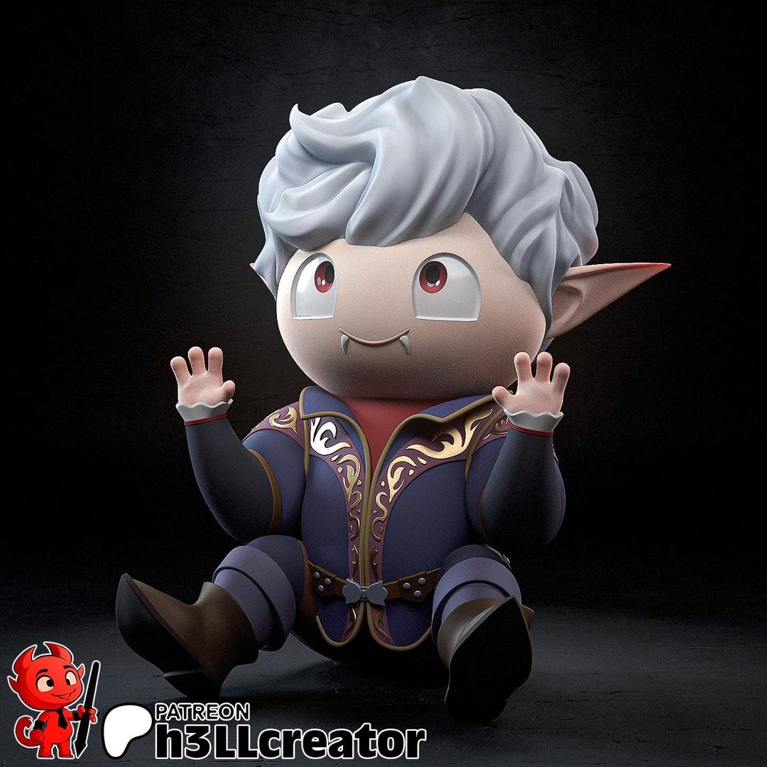 Chibi Astarion - BG3 - Phone Holder - Painted - Unpainted - 8k Resin ...