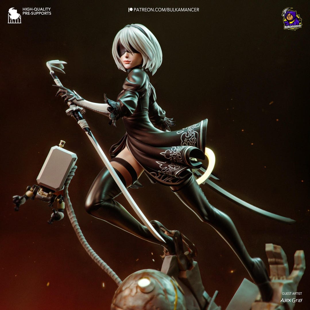 2b Nier: Automata Large Scale Professionally Painted & Unpainted Model ...