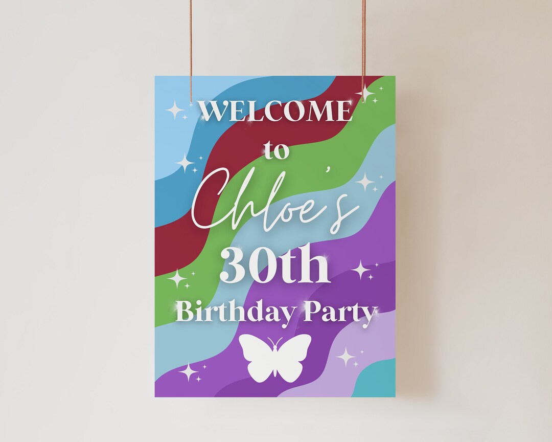 30 Flirty & Thriving Welcome Sign, 13 Going on 30 Invite, Thirty Flirty ...
