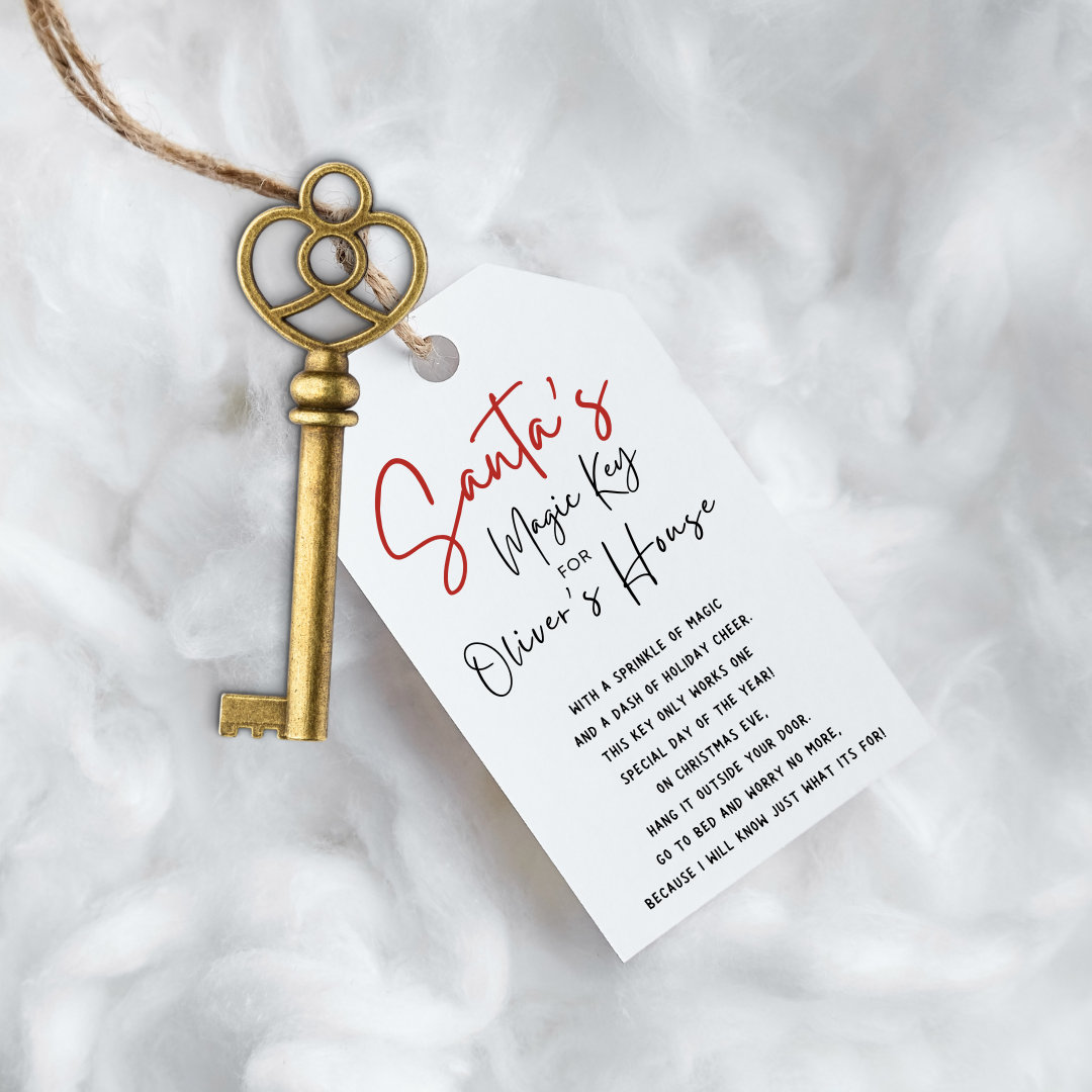 Editable Santa's Magical Key Magic Key Tag Christmas Eve Box No Chimney ...