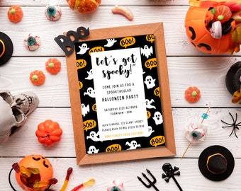 Editable Halloween Party Invitation, Canva Template, Printable, Instant ...