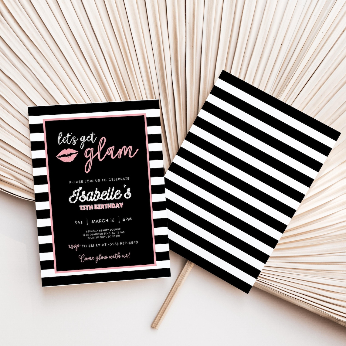 Editable Sephora Themed Glam Party Invitation, Glam Spa Birthday Party ...