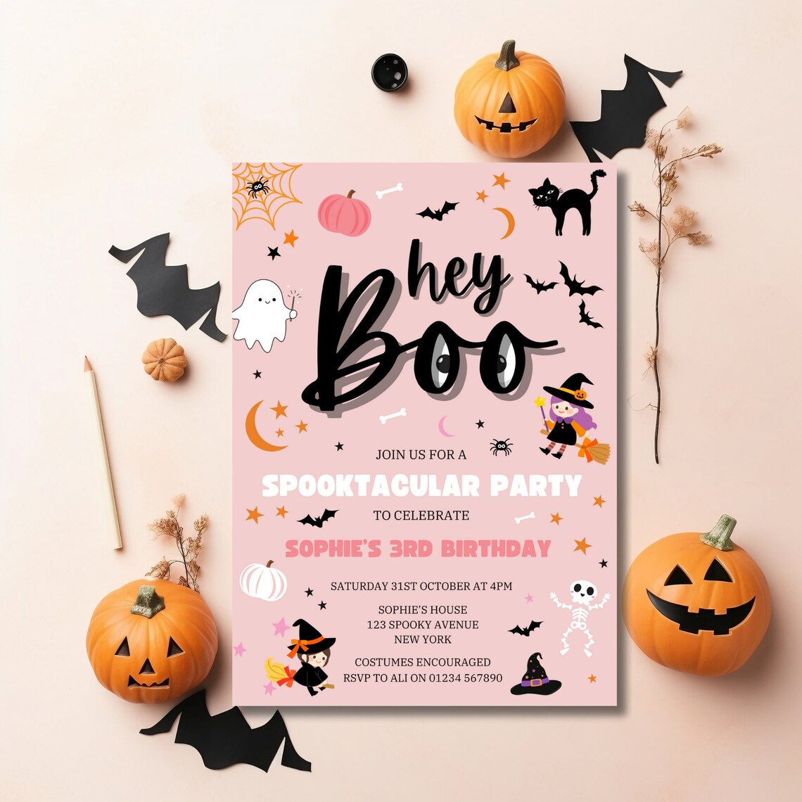 Printable Boo Bash Birthday Invitation | Costume Party | Halloween ...