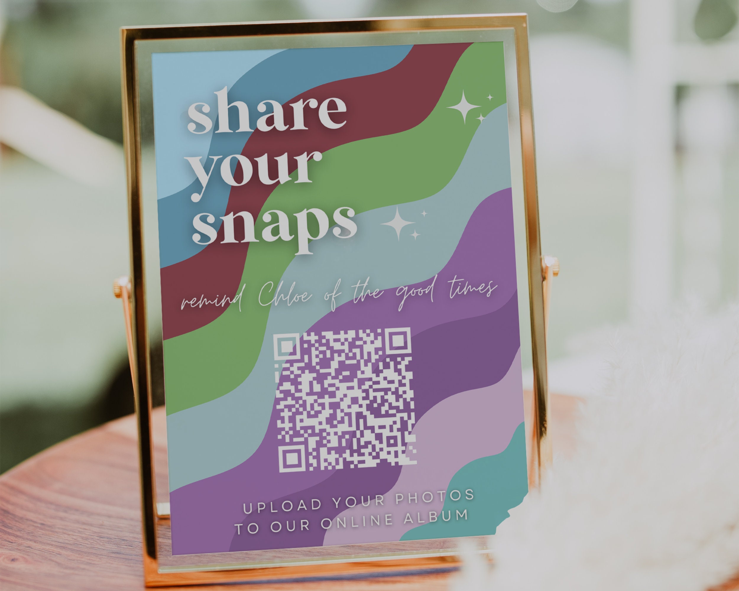 Share Your Photos QR Code, Share Your Snaps Sign, 13 Going on 30, Photo ...